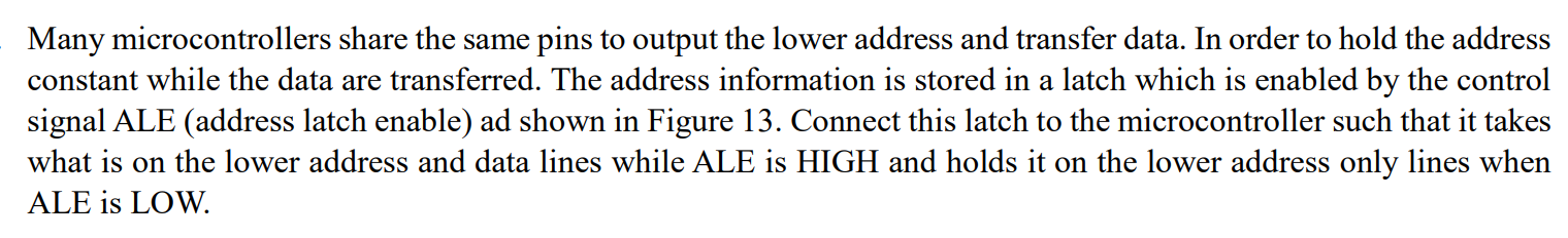 Solved ALE IS VIVWMany microcontrollers share the same pins | Chegg.com