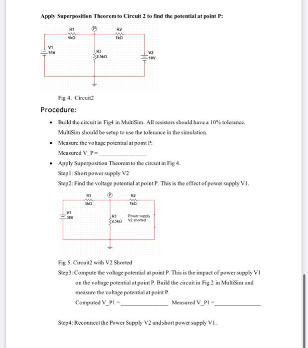 Solved Superposition Theoremi Have To Use Multisim Since It