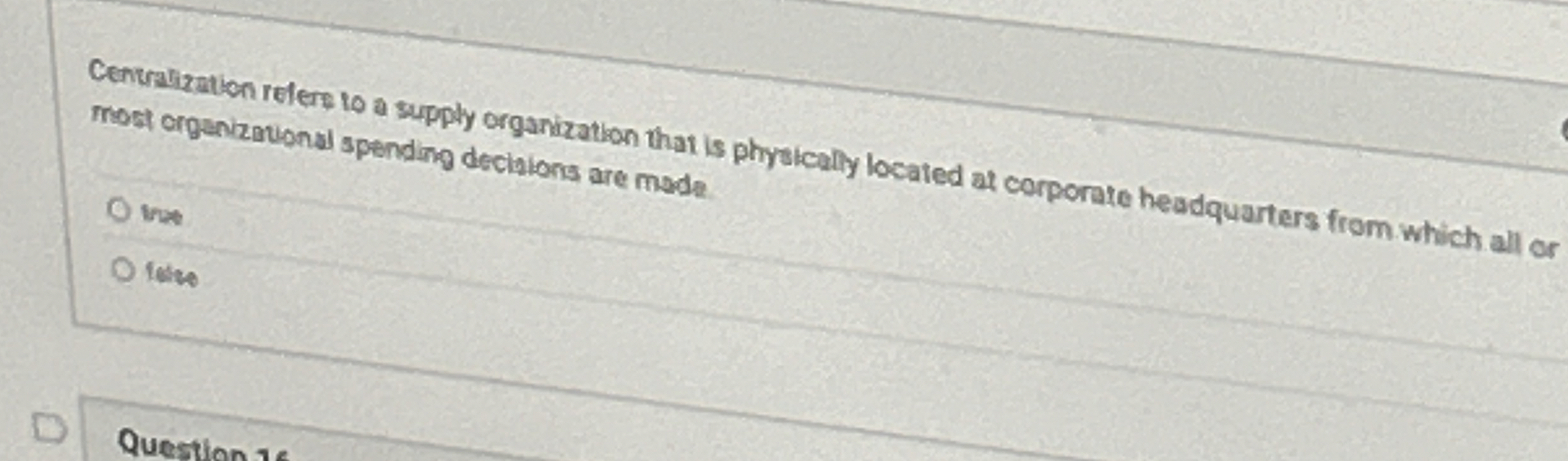 Solved Centralization relers to a supply organization that | Chegg.com