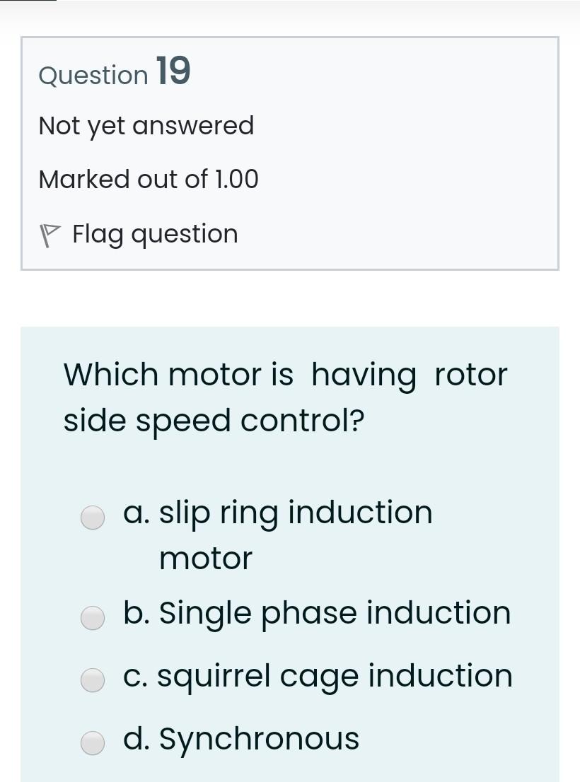 Solved Question 16 Not yet answered Marked out of 1.00 P | Chegg.com