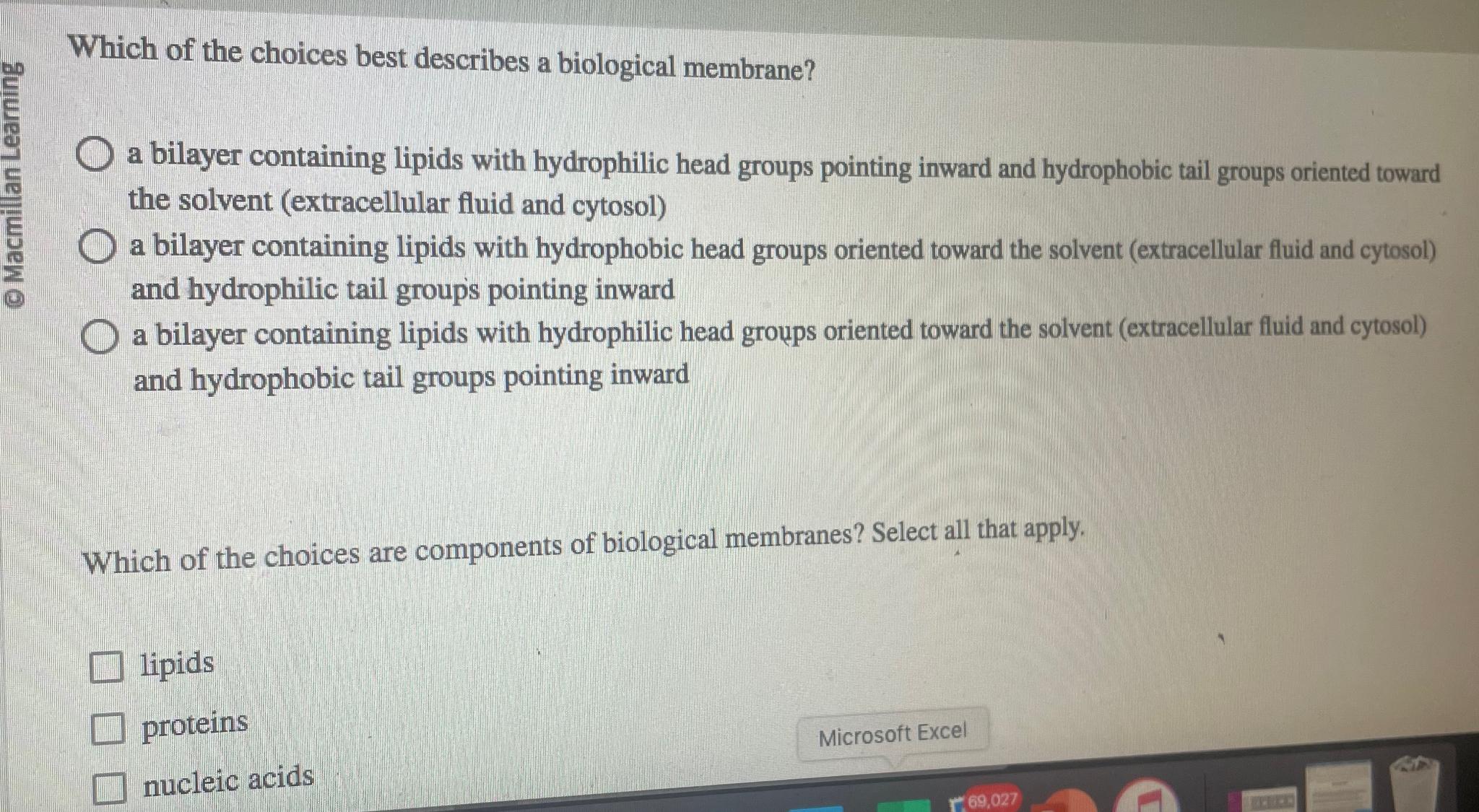 Solved Which of the choices best describes a biological | Chegg.com