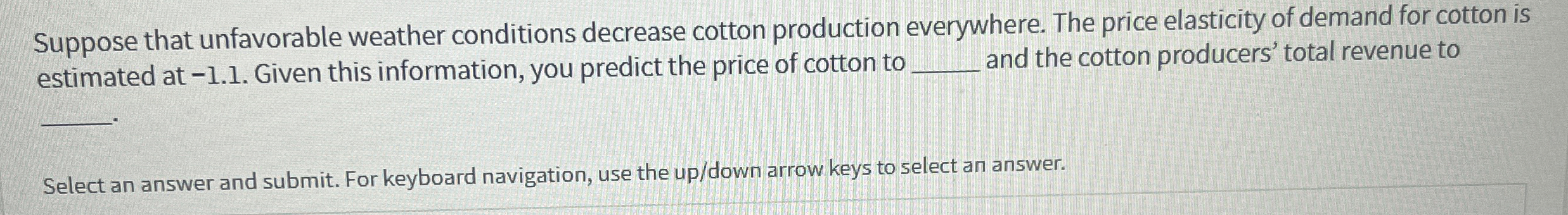 Solved Suppose that unfavorable weather conditions decrease | Chegg.com