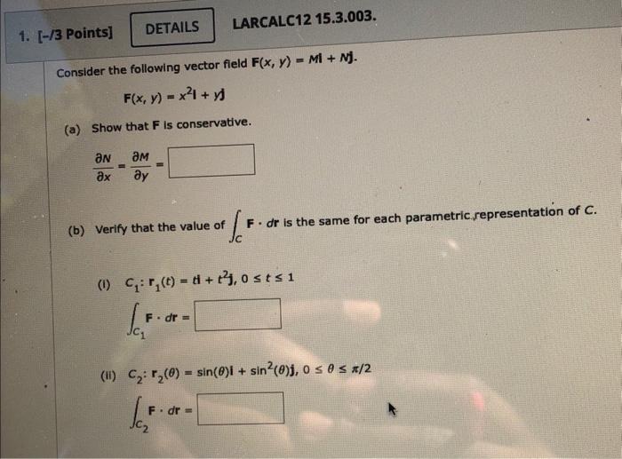 Solved Consider the following vector field F(x,y)=MI+Nj. | Chegg.com