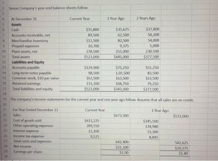 Solved (Use cells A4 to E29 from the given information to | Chegg.com