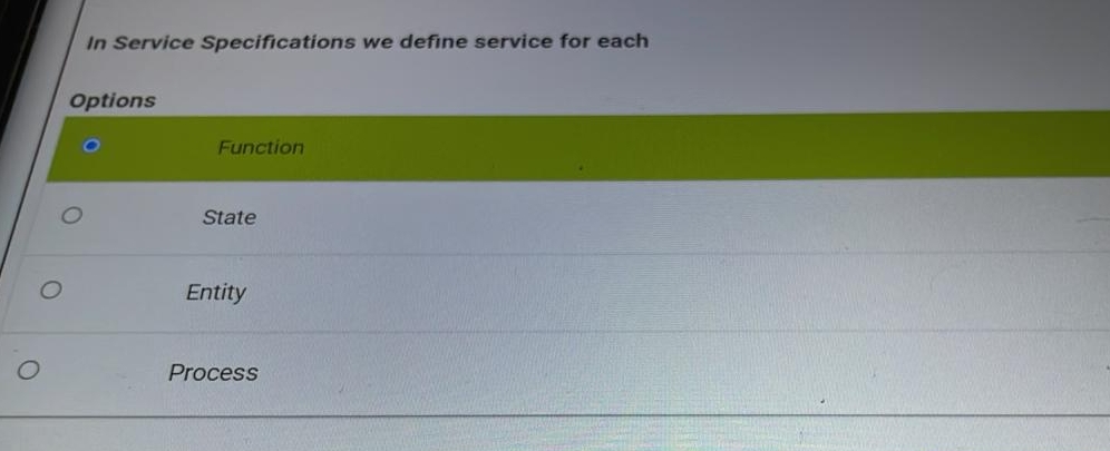 Solved In Service Specifications we define service for | Chegg.com