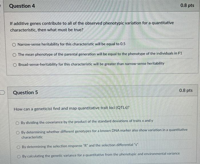Solved If additive genes contribute to all of the observed | Chegg.com