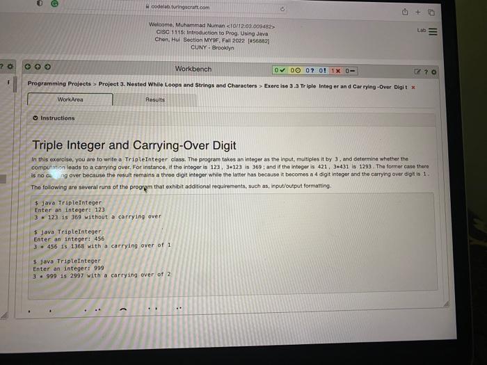 Solved Java Project On Codelab And Please Follow The 7250