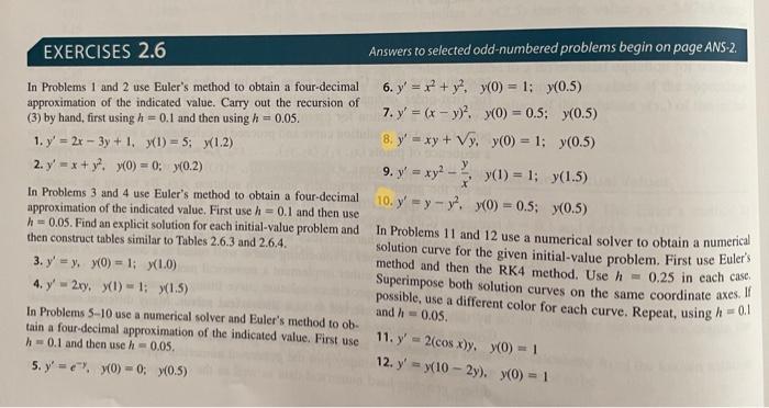 Solved Answers to selected odd-numbered problems begin on | Chegg.com