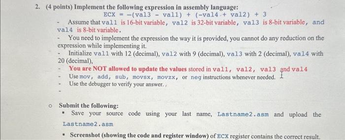 Solved 2. (4 points) Implement the following expression in | Chegg.com