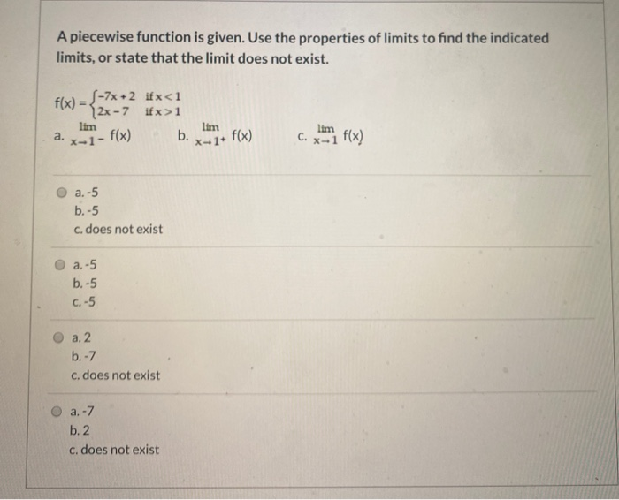 Solved A piecewise function is given. Use the properties of | Chegg.com