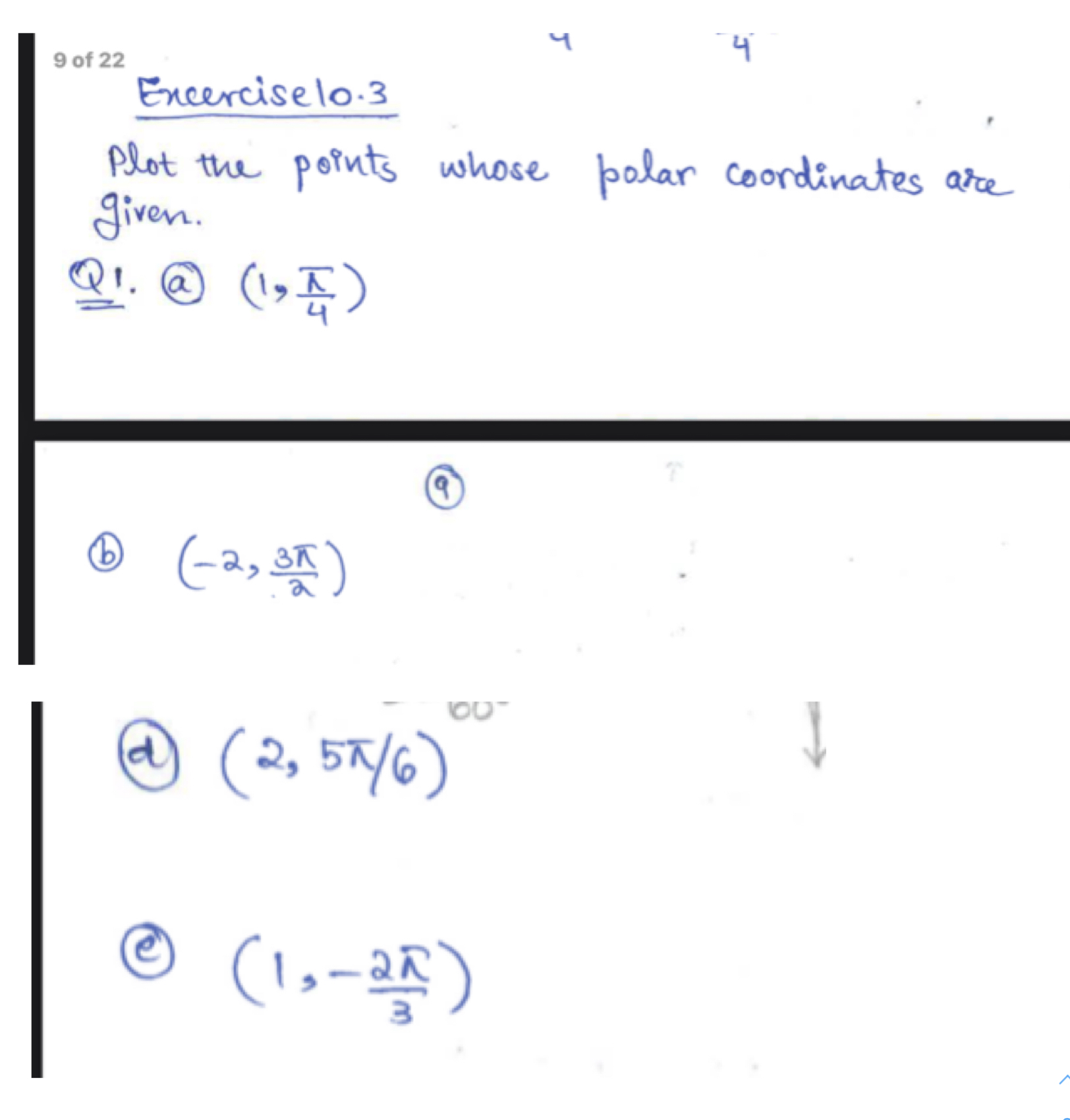 Solved 9 ﻿of 22Encerciselo. 3Plot the points whose polar | Chegg.com