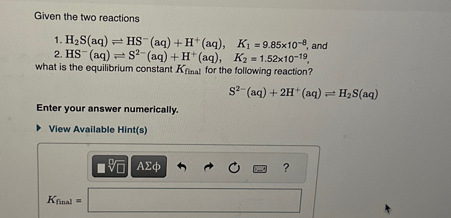 Given the two | Chegg.com