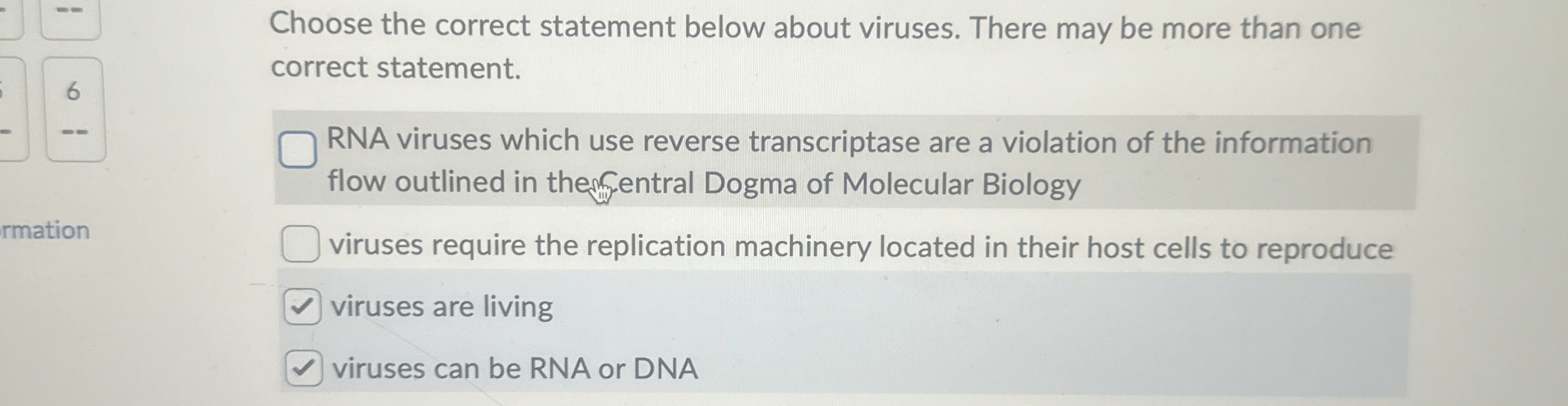 Solved Choose the correct statement below about viruses. | Chegg.com