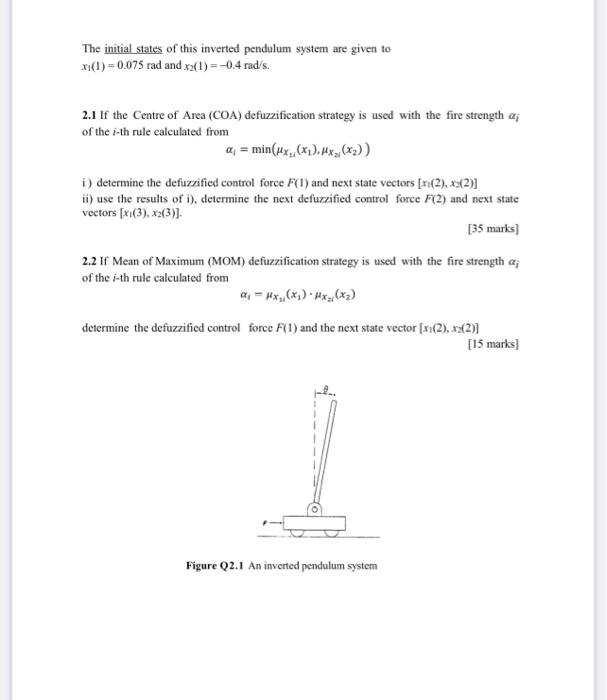 Solved Inverted Pendulum System The inverted pendulum system | Chegg.com