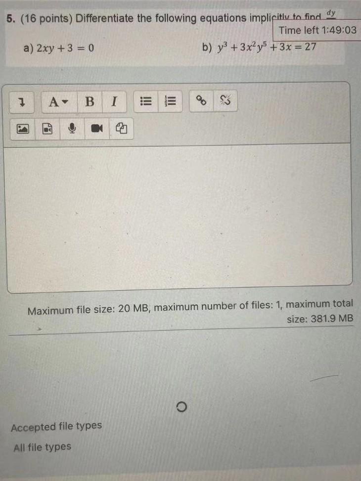 Solved 5. (16 points) Differentiate the following equations | Chegg.com Solved 5. (16 points) Differentiate the following equations | Chegg.com