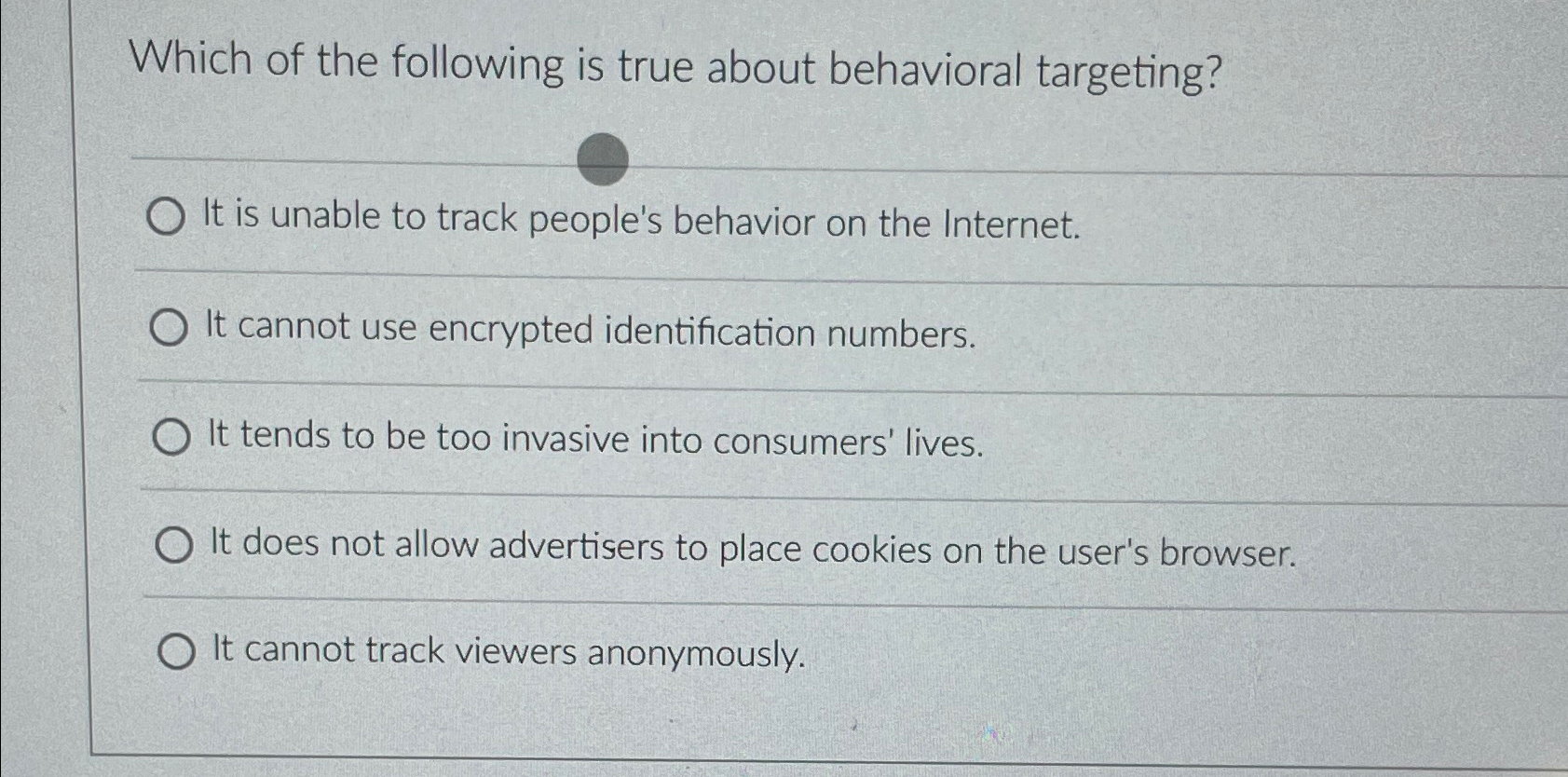 Solved Which of the following is true about behavioral | Chegg.com