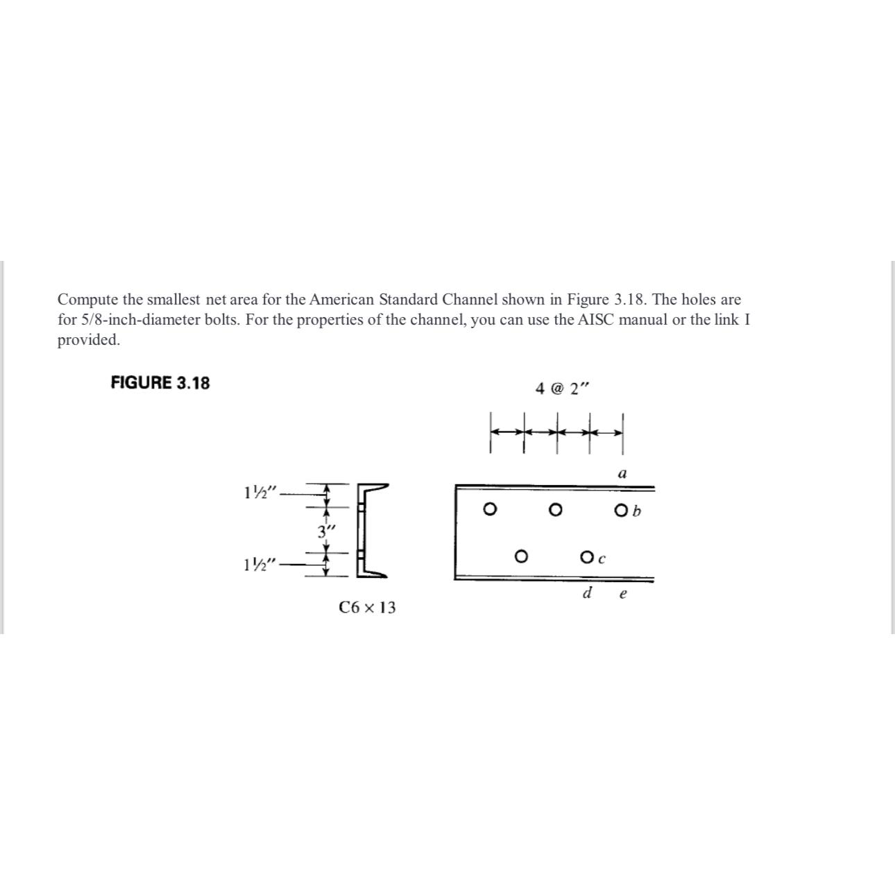 Solved Compute the smallest net area for the American | Chegg.com