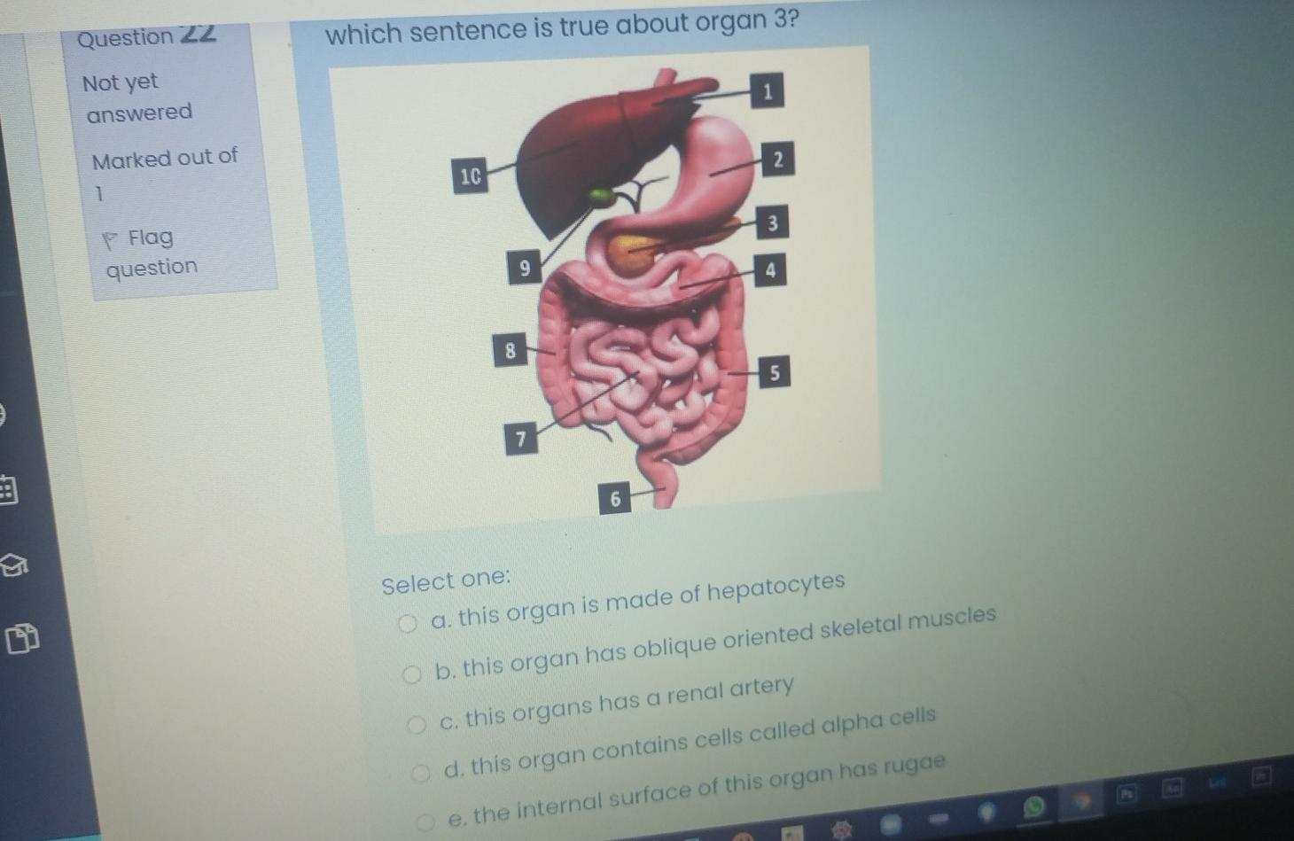 Solved Question ZZ which sentence is true about organ 3? Not | Chegg.com