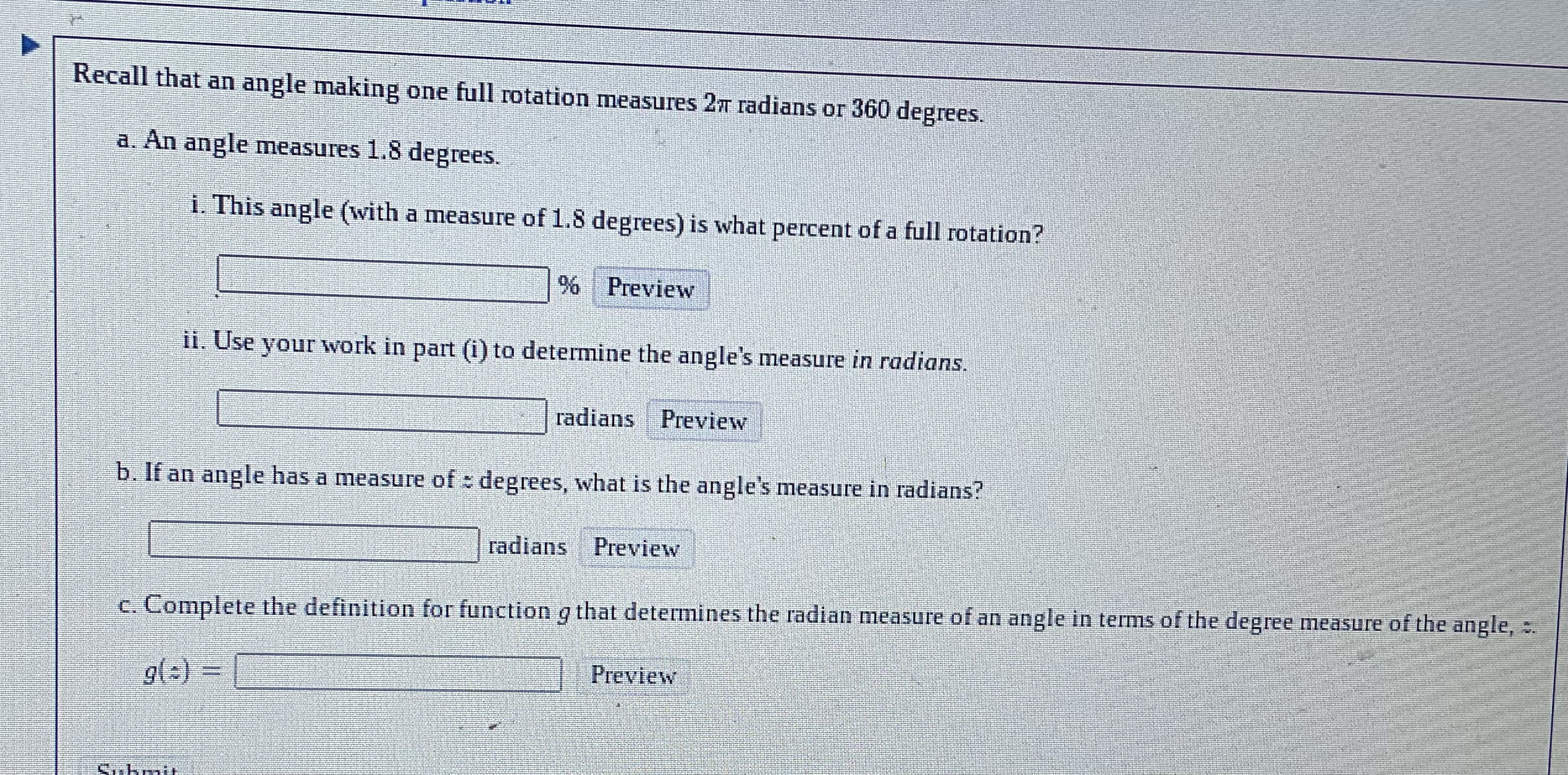 Solved Recall that an angle making one full rotation | Chegg.com