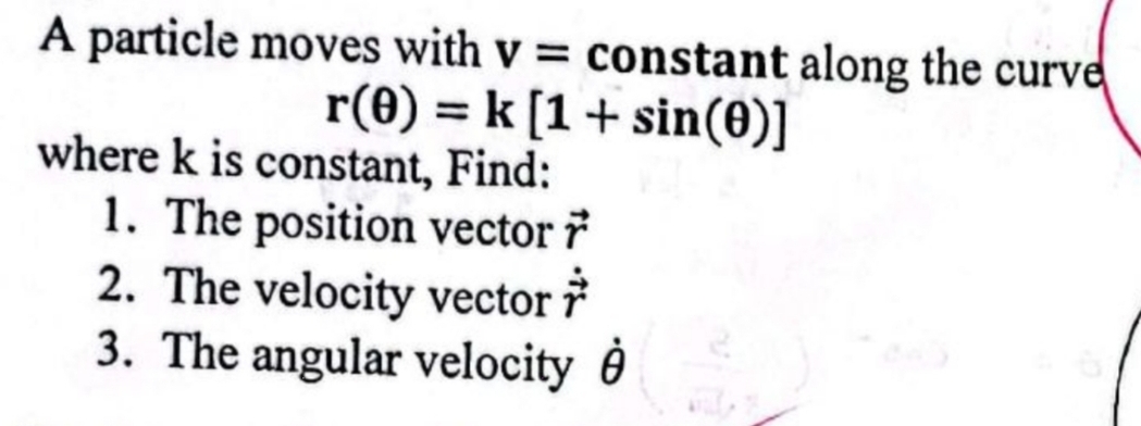 Solved A particle moves with v= ﻿constant along the | Chegg.com