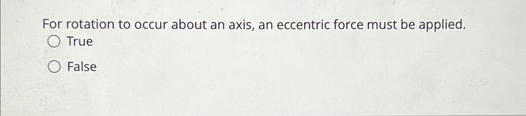 For rotation to occur about an axis, an eccentric | Chegg.com