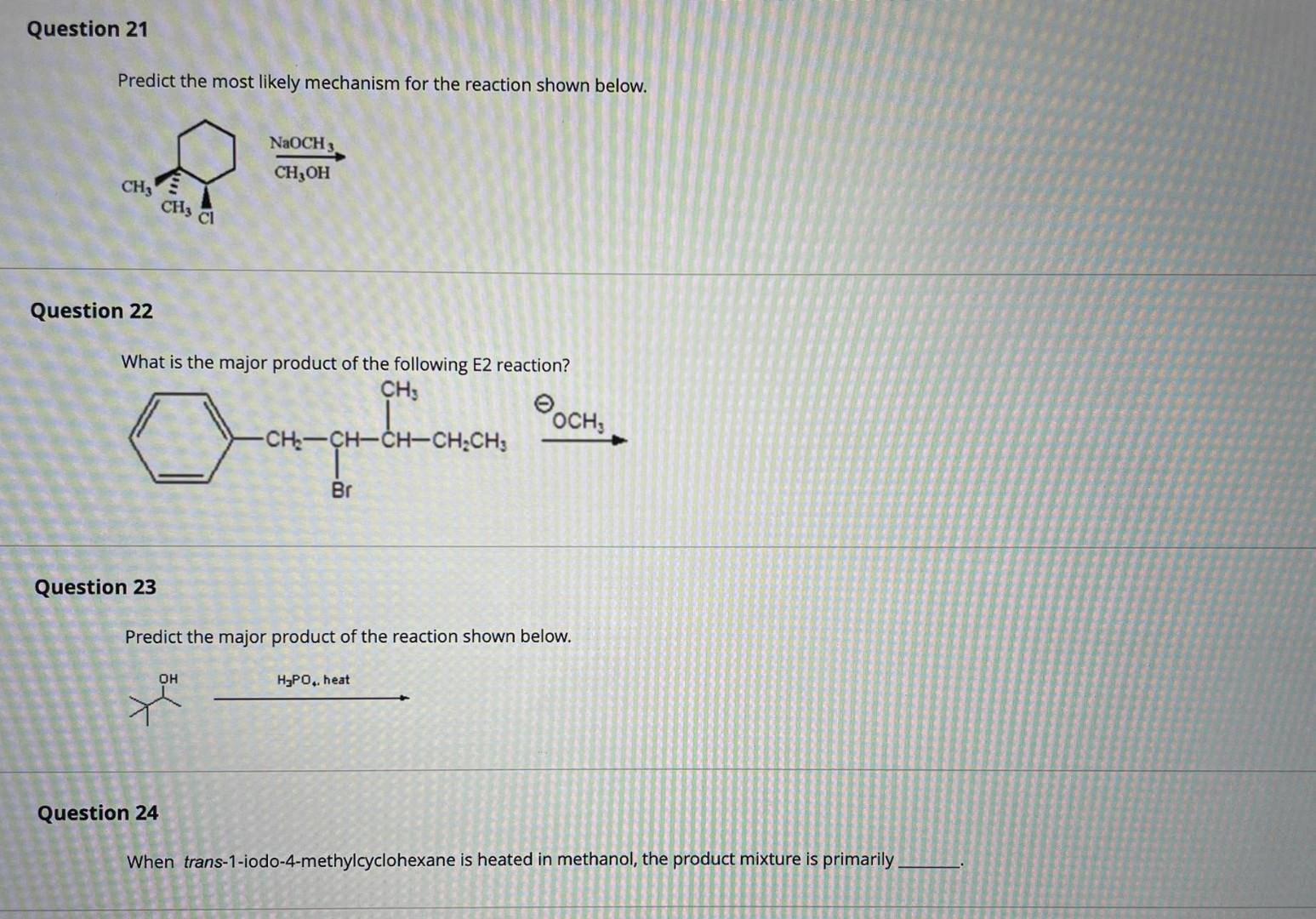 Solved Predict the most likely mechanism for the reaction | Chegg.com