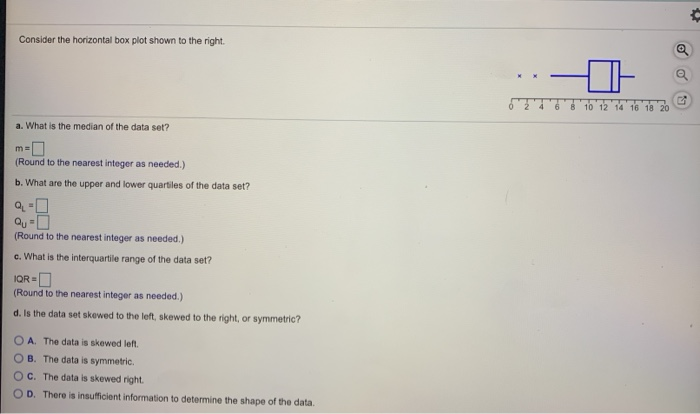 Solved Consider the horizontal box plot shown to the right. | Chegg.com