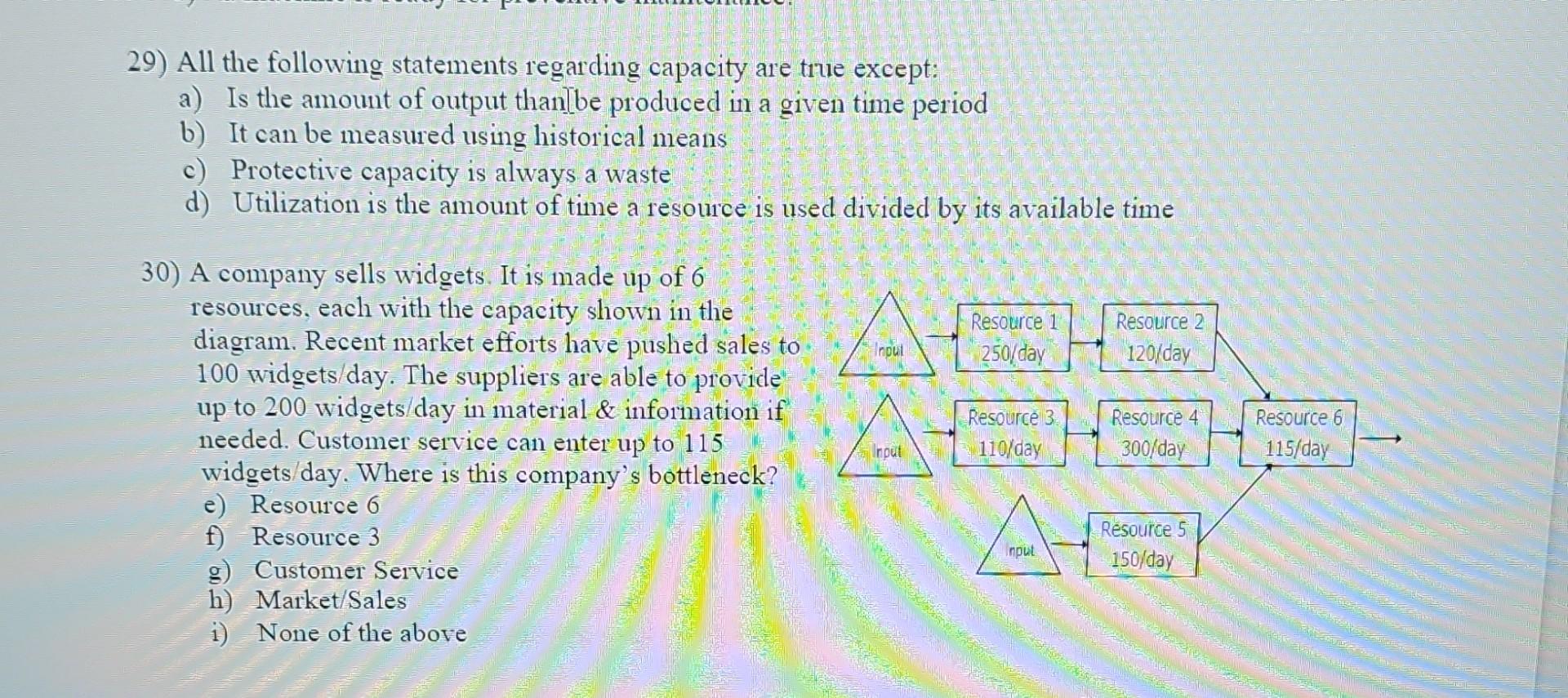 Solved 29) All the following statements regarding capacity | Chegg.com