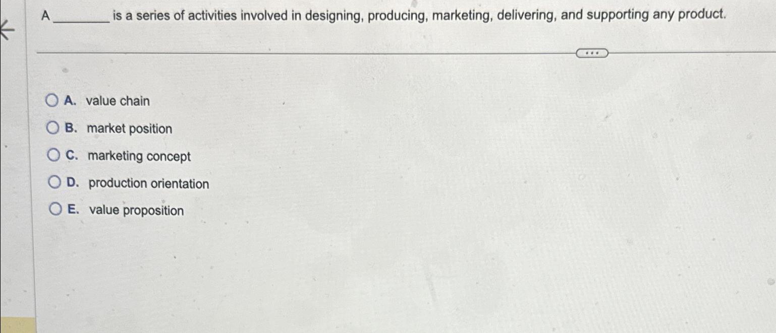 Solved A is a series of activities involved in designing, | Chegg.com
