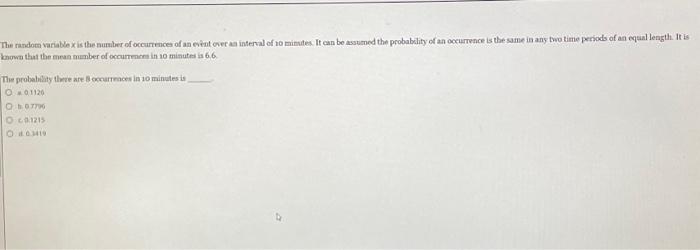 Solved The random variable x is the number of occurrence of | Chegg.com