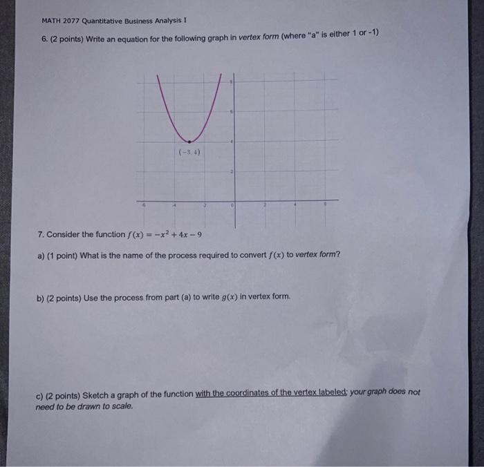 Solved 6. ( 2 points) Write an equation for the following | Chegg.com Solved 6. ( 2 points) Write an equation for the following | Chegg.com