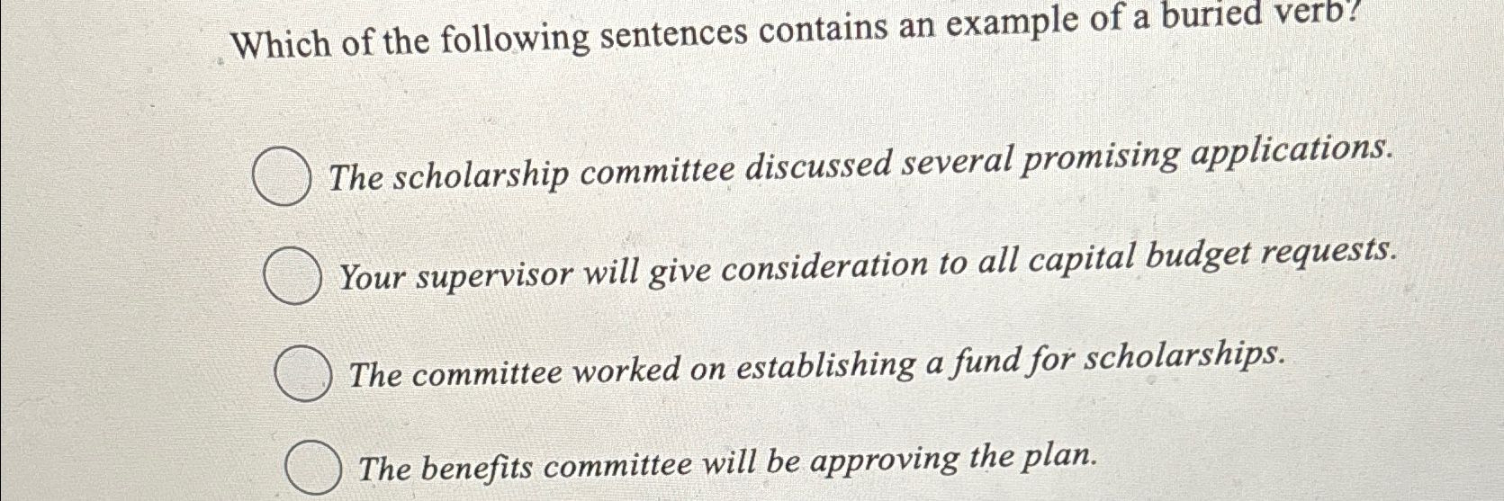 Solved Which of the following sentences contains an example | Chegg.com