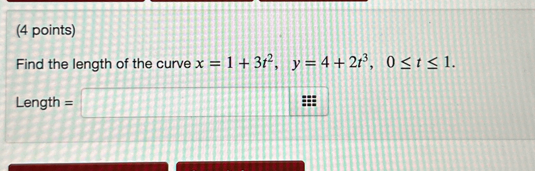 Solved (4 ﻿points)Find the length of the curve | Chegg.com