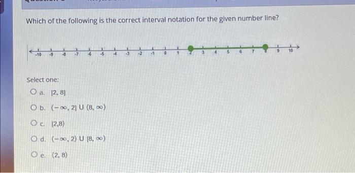Solved Which of the following is the correct interval | Chegg.com