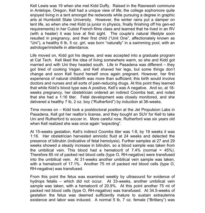 Solved 1. if Kidd’s blood type had been B positive instead | Chegg.com