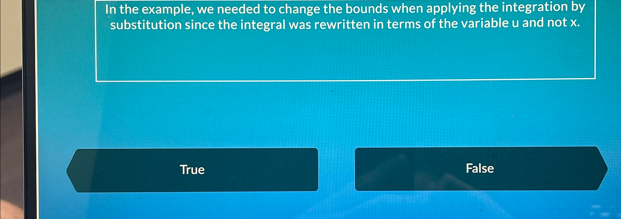 Solved In the example, we needed to change the bounds when | Chegg.com
