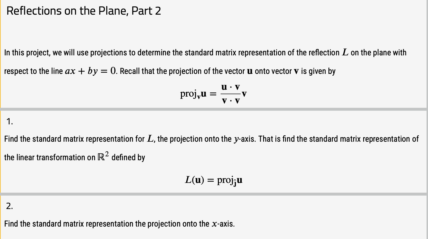 Solved This is Linear Algebra questions, please help with | Chegg.com