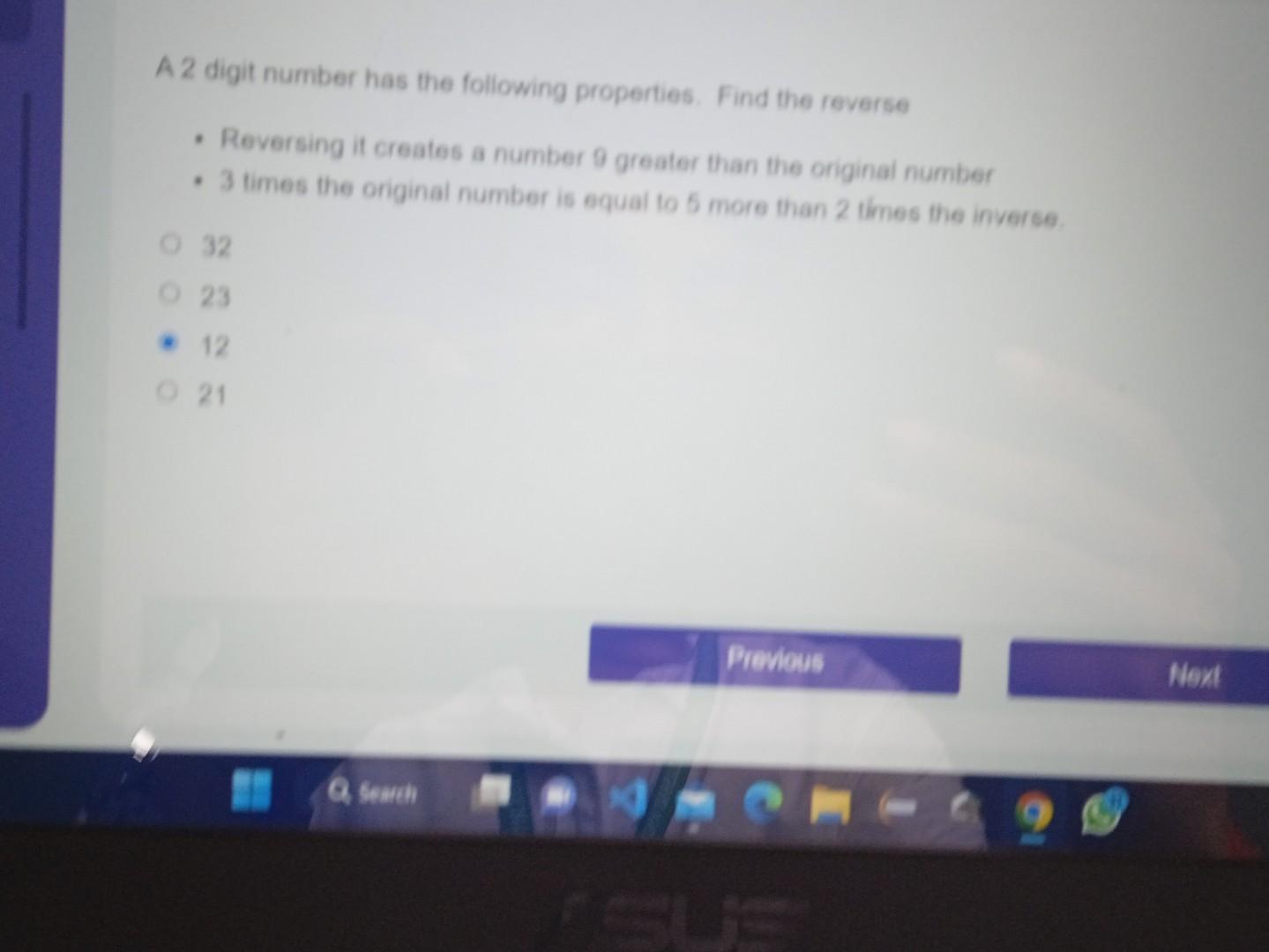 Solved A2 digit number has the following properties. Find | Chegg.com