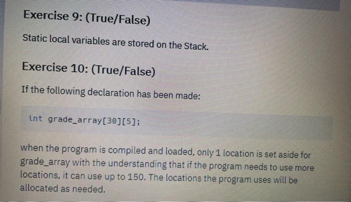 Solved Exercise 7 Write a declaration statement that will | Chegg.com