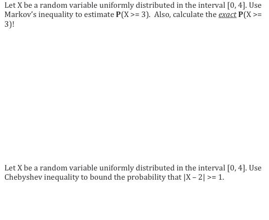 Solved Let X be a random variable uniformly distributed in | Chegg.com