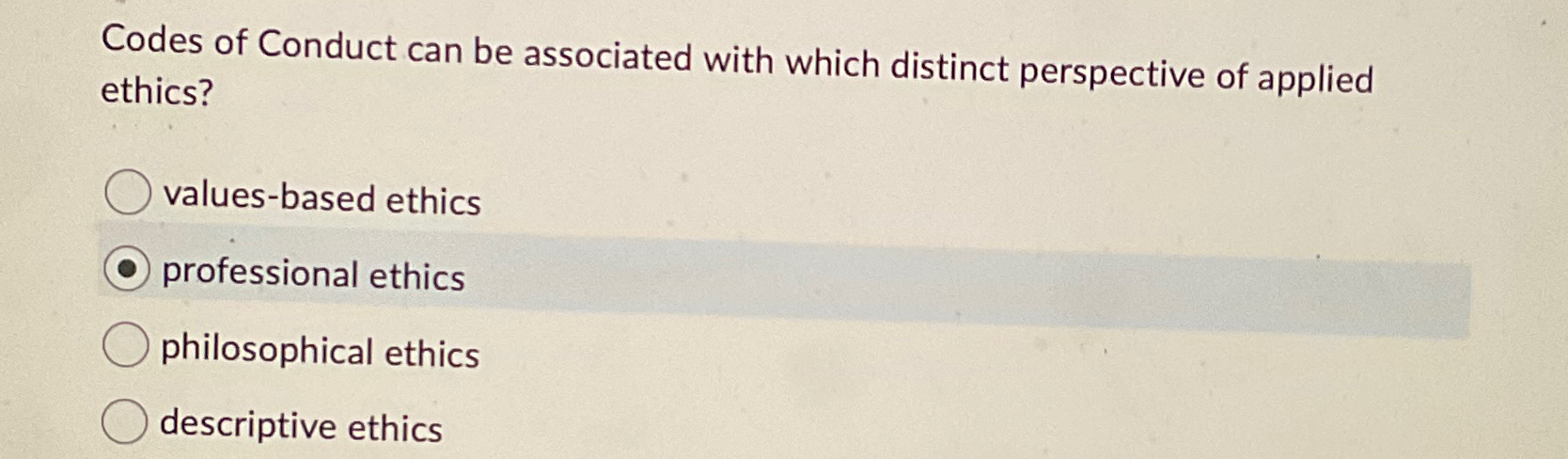 Solved Codes of Conduct can be associated with which | Chegg.com
