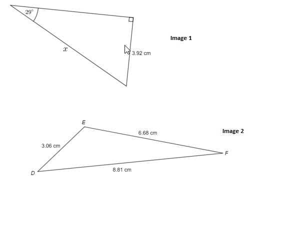 Solved Question 1)1) ﻿Image 1 ﻿shows a sketch of a triangle, | Chegg.com
