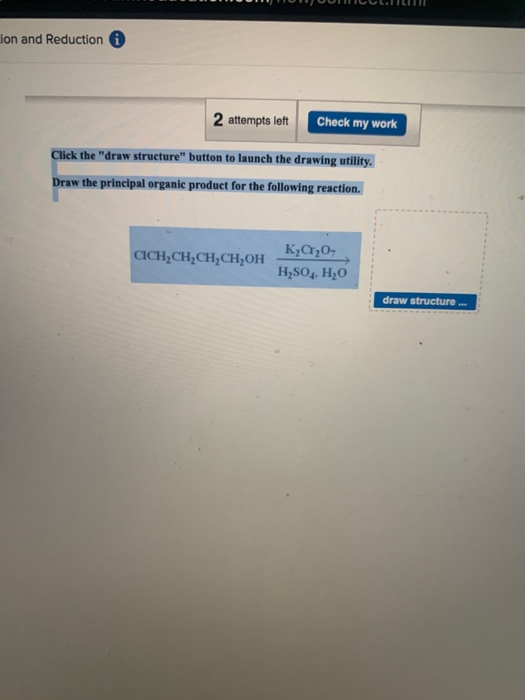 Solved O LII ion and Reduction 2 attempts left Check my work | Chegg.com