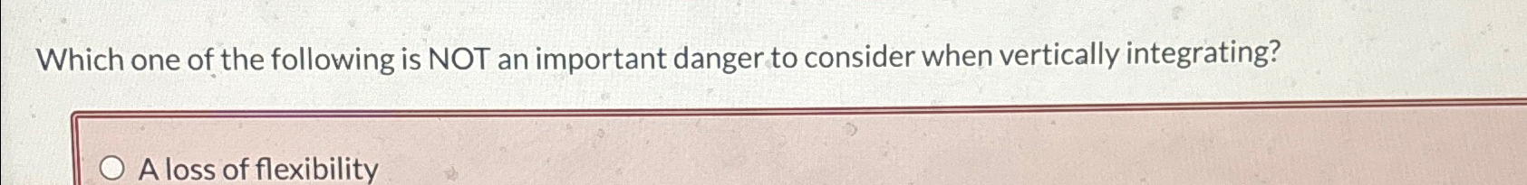Solved Which one of the following is NOT an important danger | Chegg.com