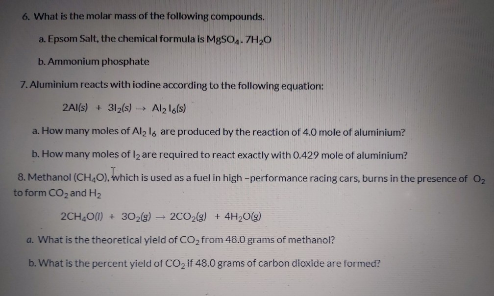 Translate Word Equations Into Chemical Equation And Balance If