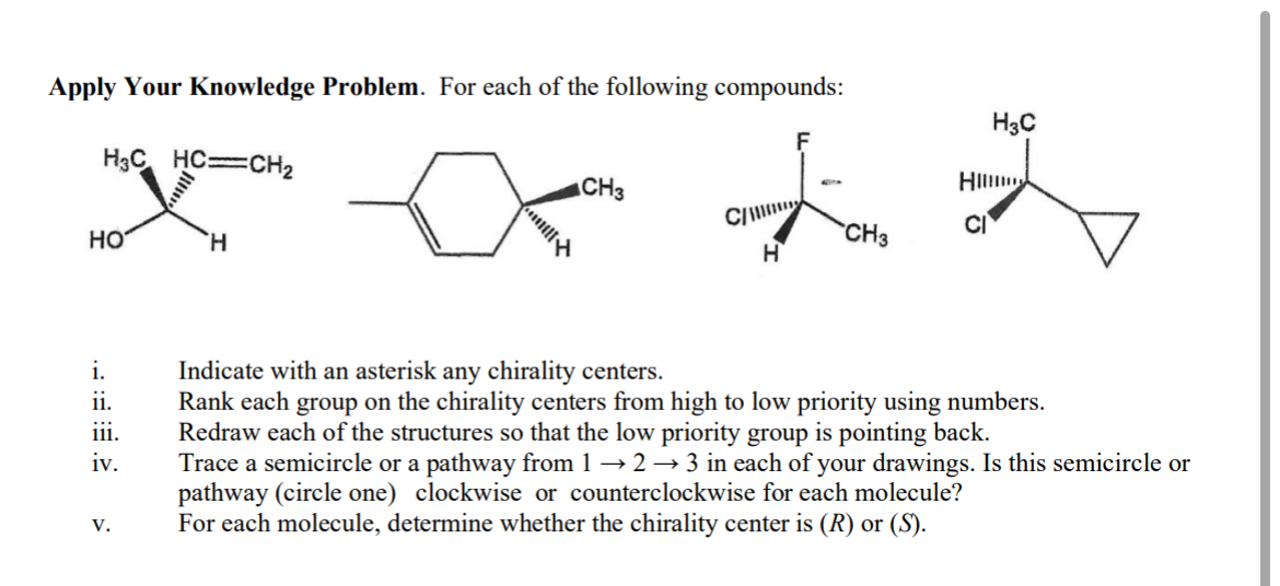 Solved Apply Your Knowledge Problem. For each of the | Chegg.com