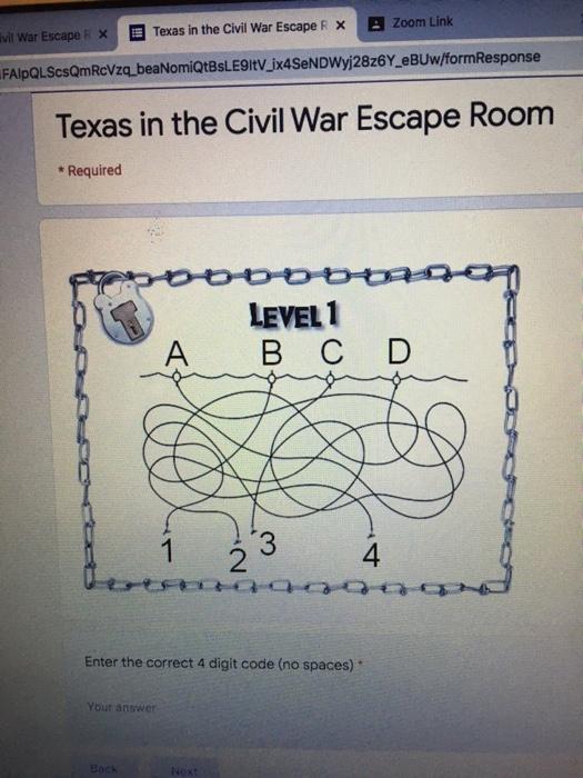 Solved Zoom Link ivil War Escape R X E Texas in the Civil | Chegg.com