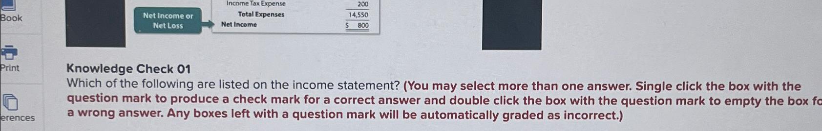 Solved Knowledge Check 01Which of the following are listed | Chegg.com