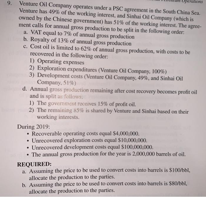 Solved 734. FUNDAMENTALS OF OIL & GAS ACCOUNTING 7. Federal | Chegg.com