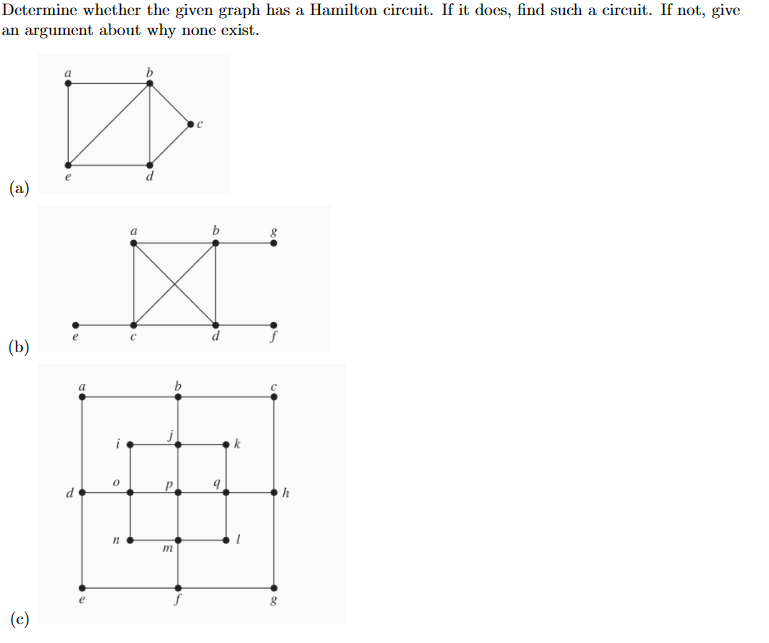 Solved Determine whether the given graph has a Hamilton | Chegg.com